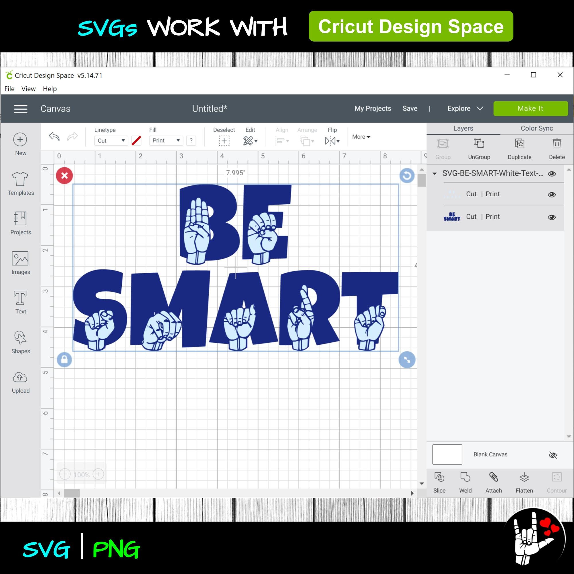 ASL SVG Be Smart Sign Language svg PNG Asl svg png Hand | Etsy