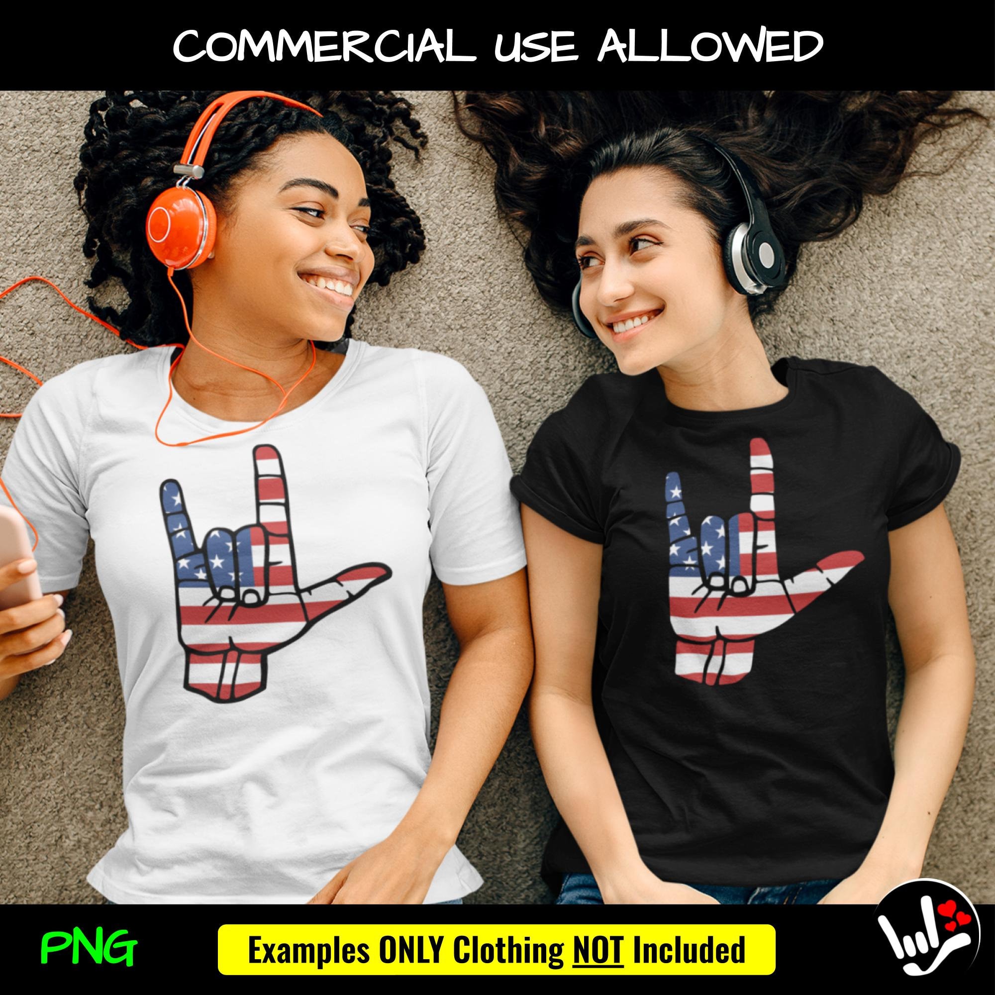 ASL Ily PNG USA American Flag Sign Language Png Asl - Etsy