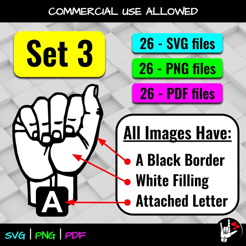 ASL SVG Bundle Sign Language Alphabet ASL Alphabet - Etsy