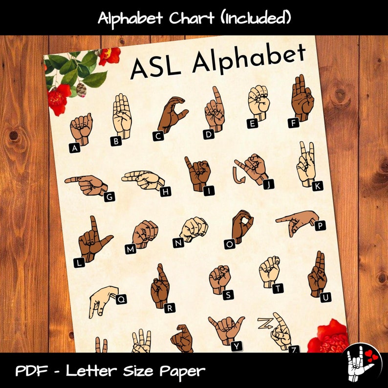 ASL Flashcards Sign Language Bundle ASL Abcs Abc - Etsy