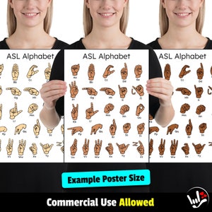 ASL Sign Language Alphabet Charts ASL Abcs American Sign Language Asl ...