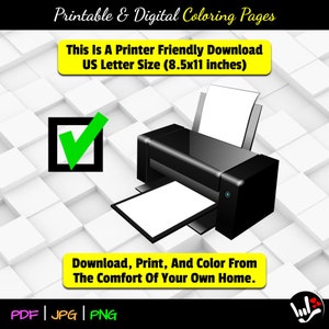 ASL Printable & Digital Coloring Pages 8.5x11 | Pdf Jpg Png | American ...
