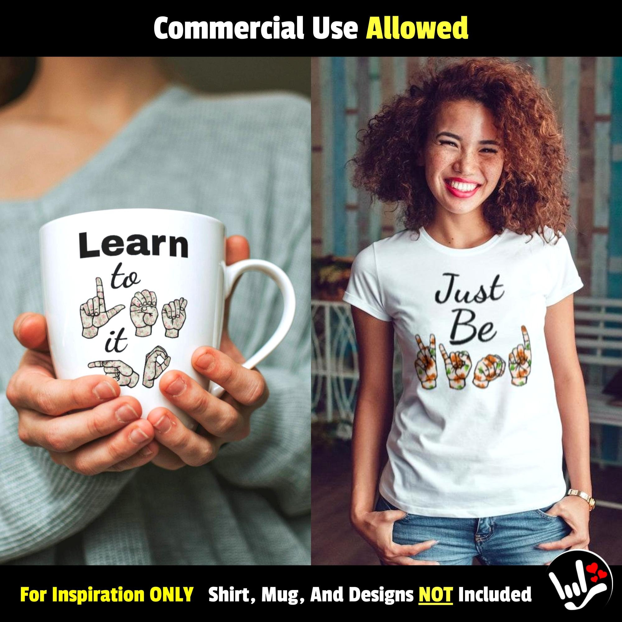 ASL Alphabet Numbers Ilys Flower Super Sets Clipart Charts - Etsy