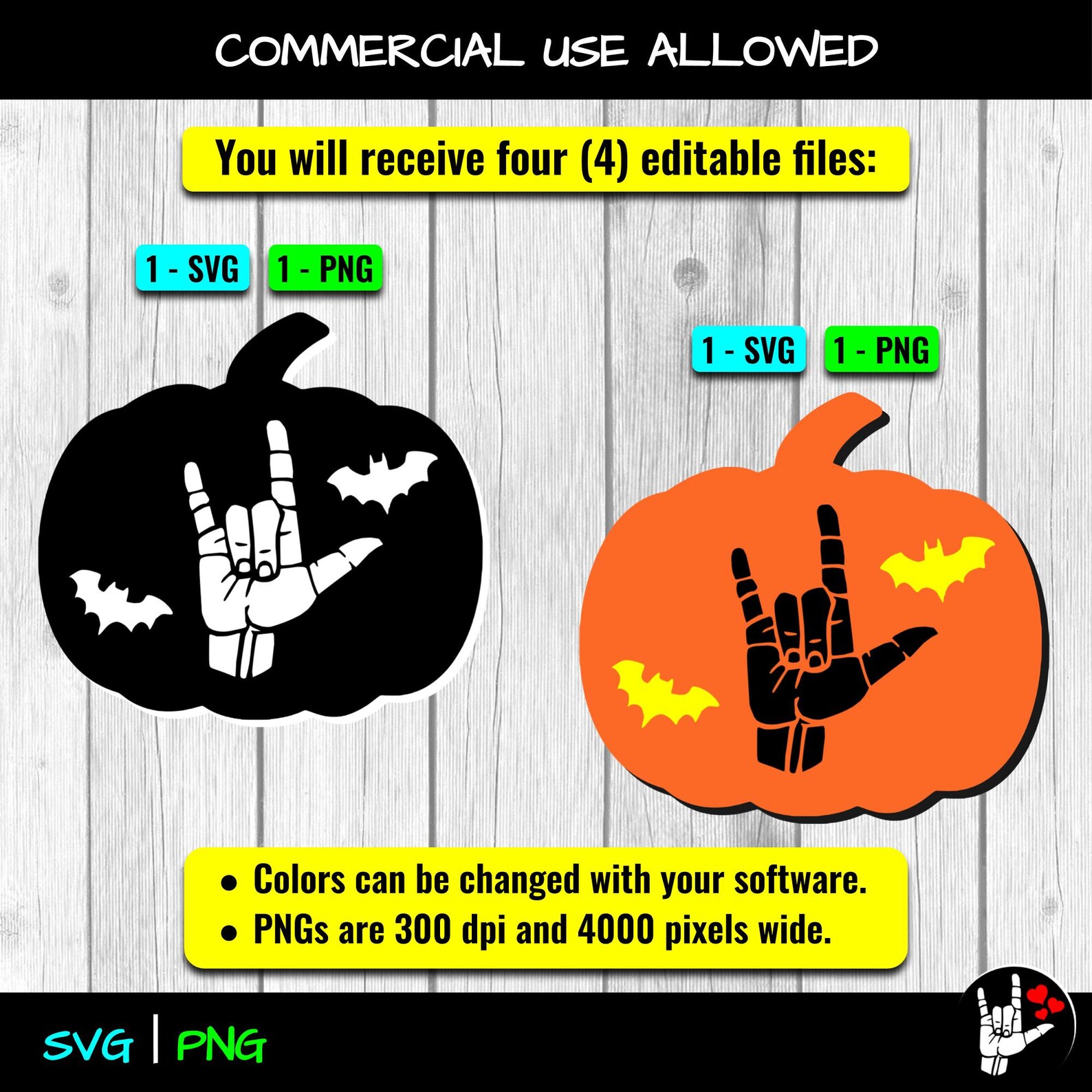 ASL SVG I Love You ILY Pumpkin Bats Halloween Sign Language Svg Cut ...