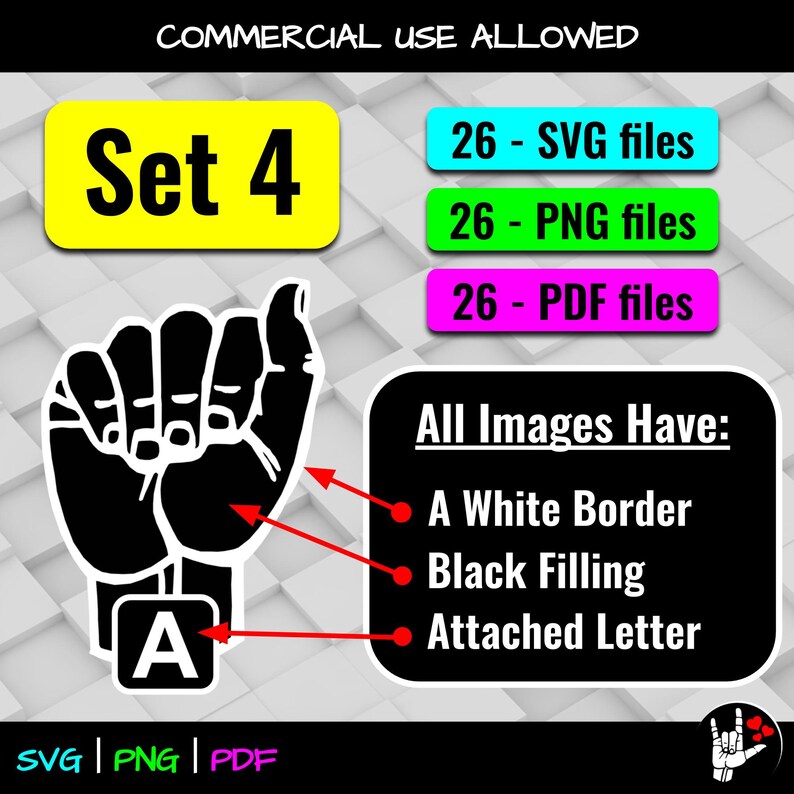 ASL SVG Bundle Sign Language Alphabet ASL Alphabet - Etsy