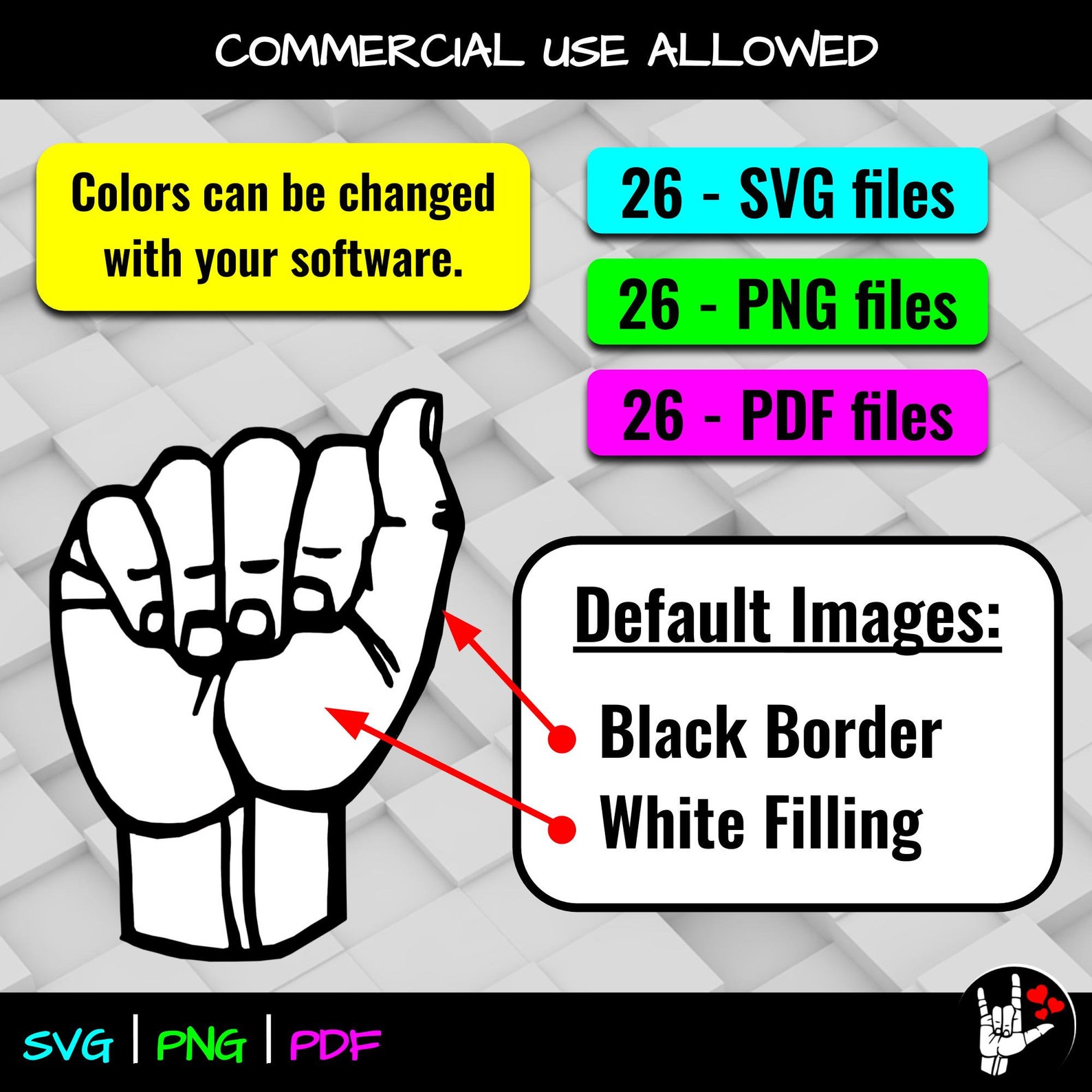 ASL SVG Sign Language Alphabet SVG • American Sign Language Svg • Asl ...