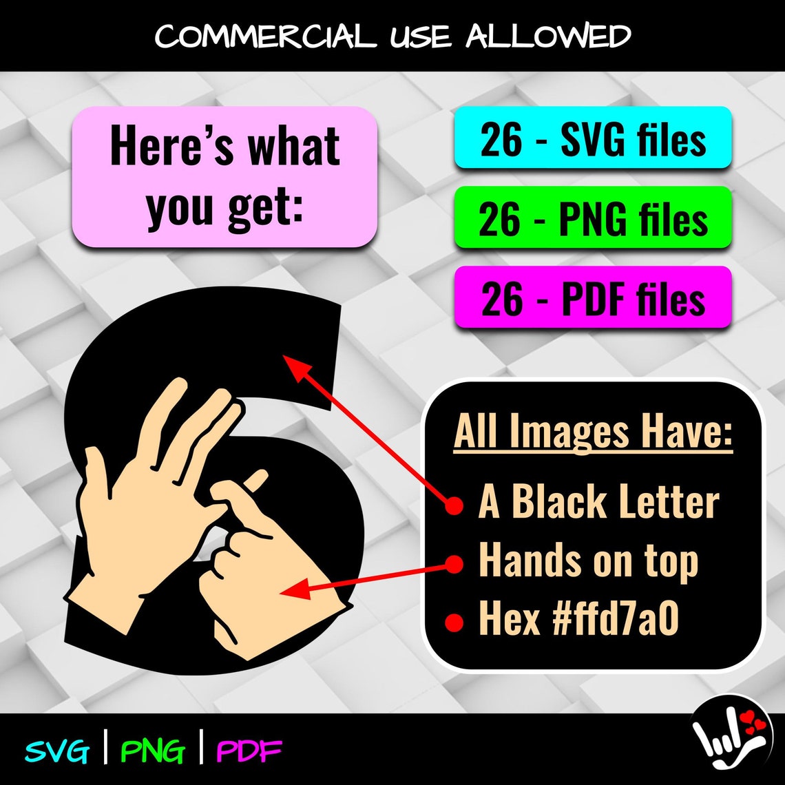 BSL Alphabet Sign Language Alphabet SVG British Sign - Etsy