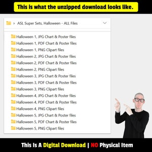 ASL Alphabet Numbers Ilys Halloween Super Sets | Clipart Charts Posters ...