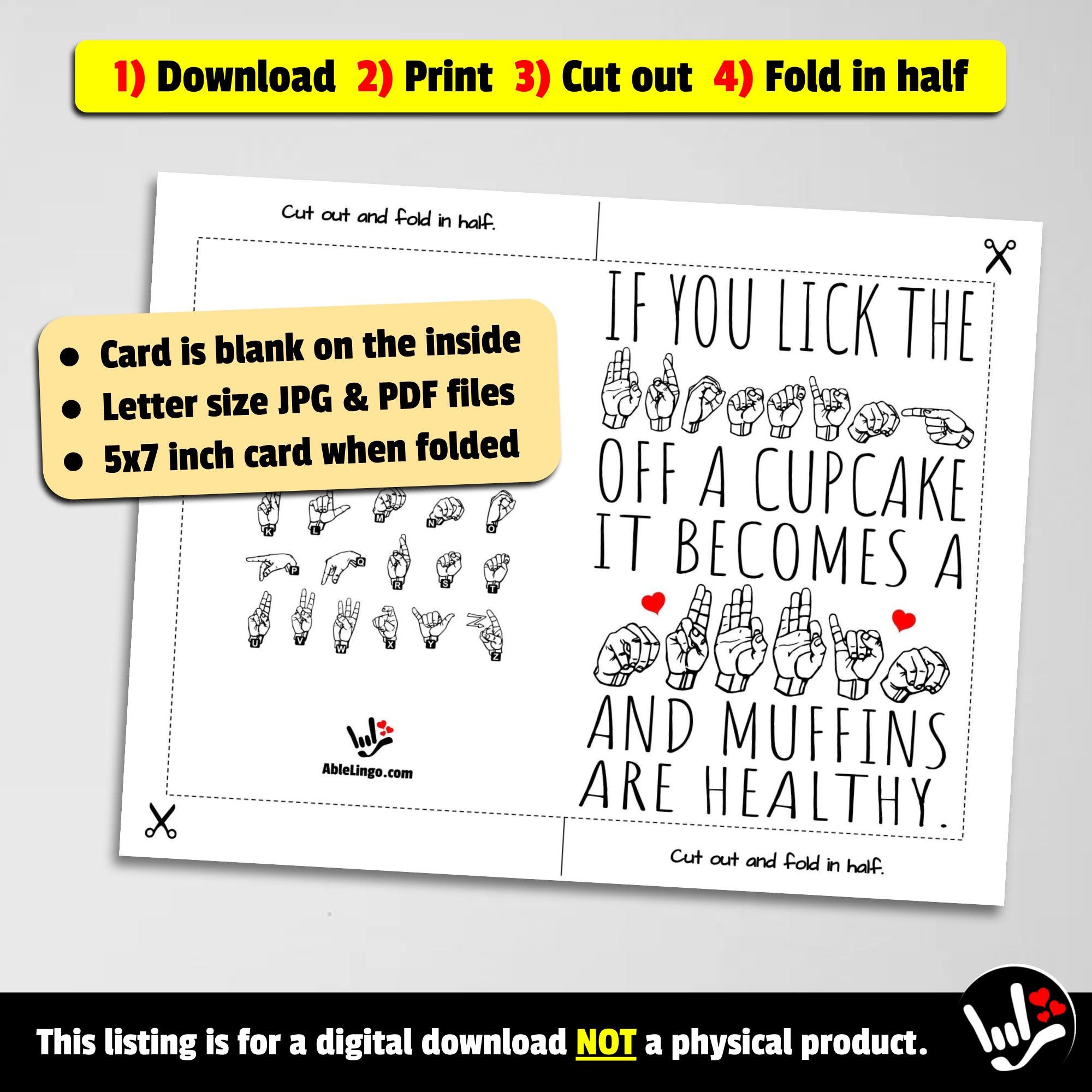 Printable ASL Birthday Card With ASL Alphabet FREE Envelope Template ...