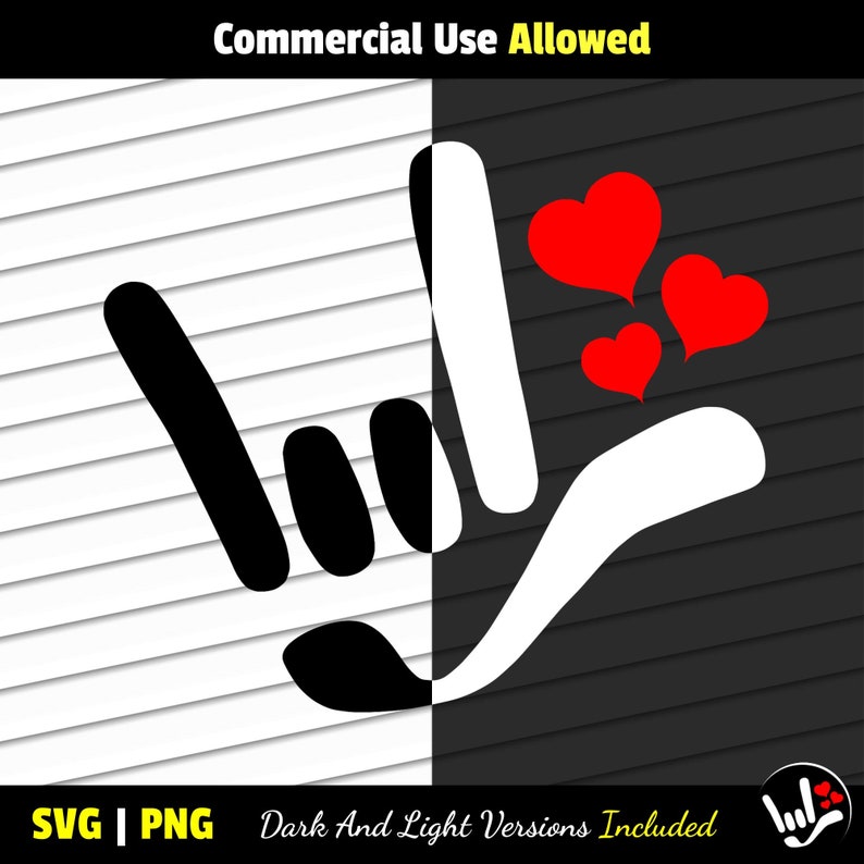 ASL SVG I Love You Ily Signs Svg Png Black White - Etsy Israel
