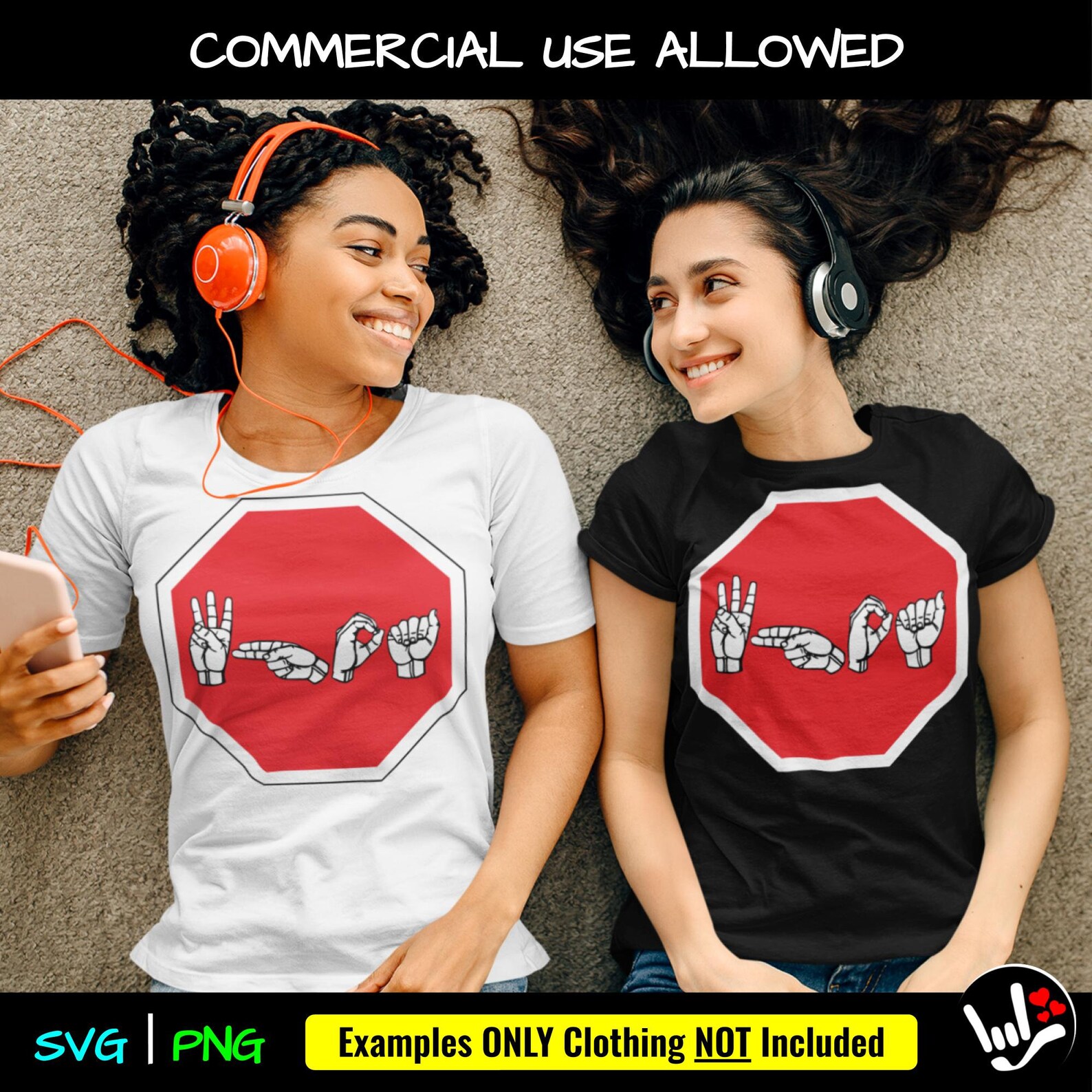 ASL SVG • WHOA Stop Sign • Sign Language svg • cortar archivos ...