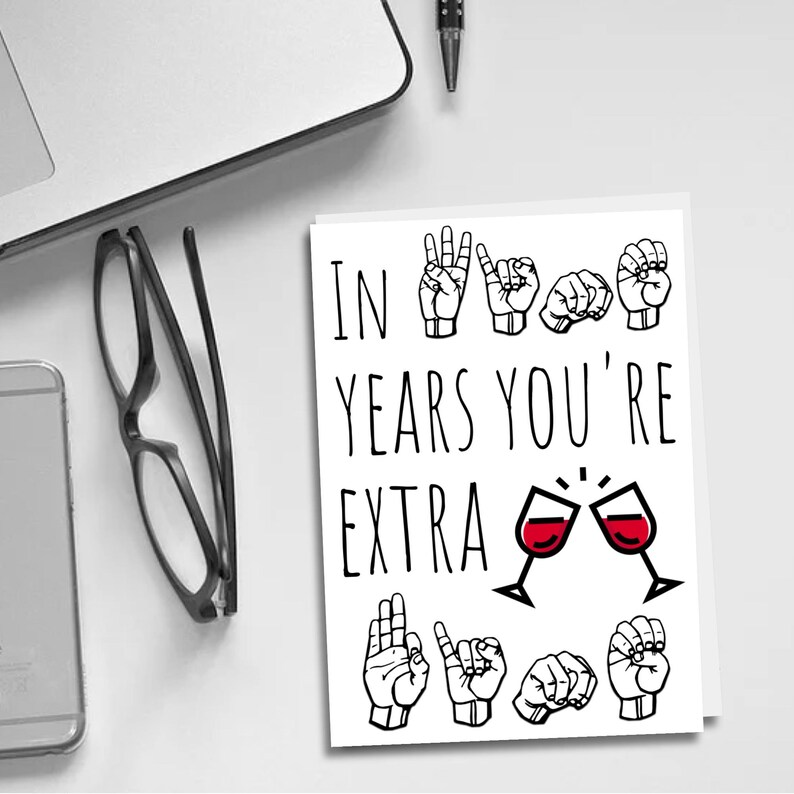 Printable ASL Birthday Card With ASL Alphabet FREE Envelope Template ...