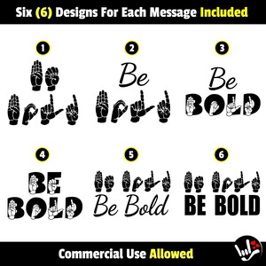 ASL ‘BE’ Messages SVG Bundle • American Sign Language • Svg Png • Cut ...