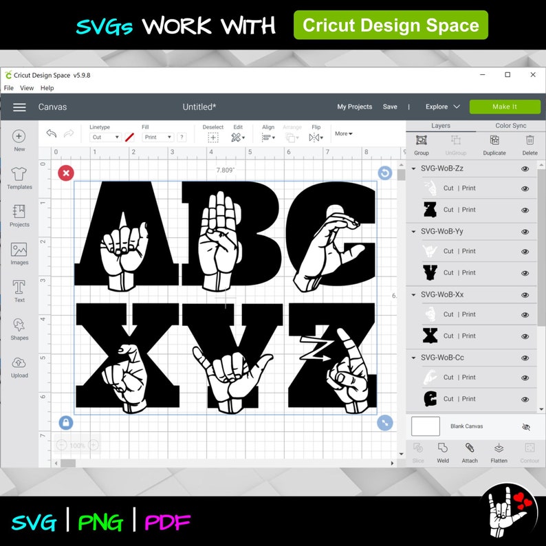 ASL SVG Sign Language Alphabet SVG American Sign Language Svg Asl ...