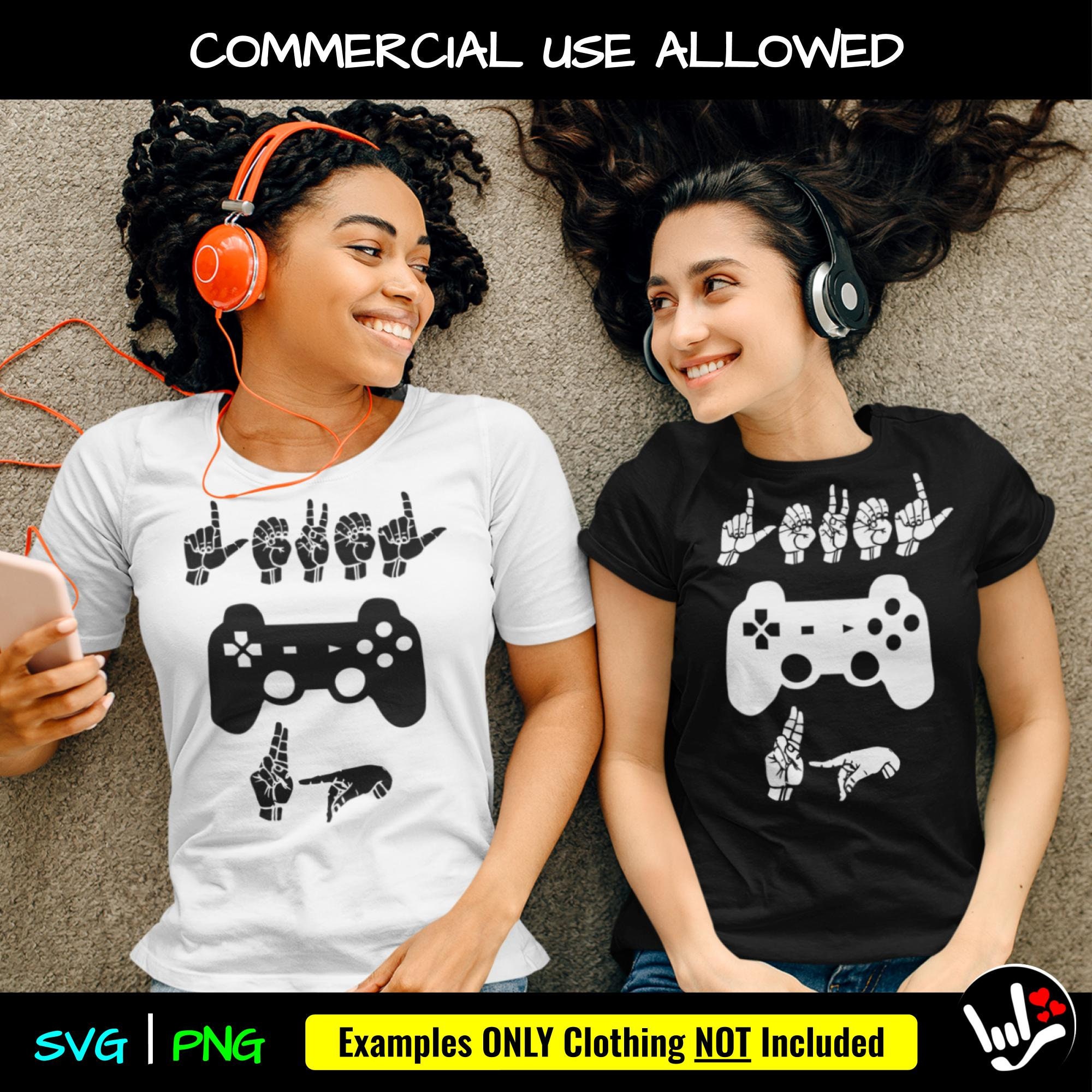 ASL SVG Level up Game Controller Sign Language Svg Cut Files Printable ...