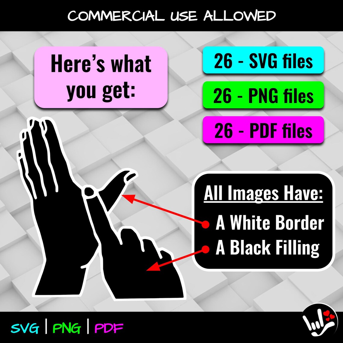 BSL Alphabet Sign Language Alphabet SVG British Sign - Etsy