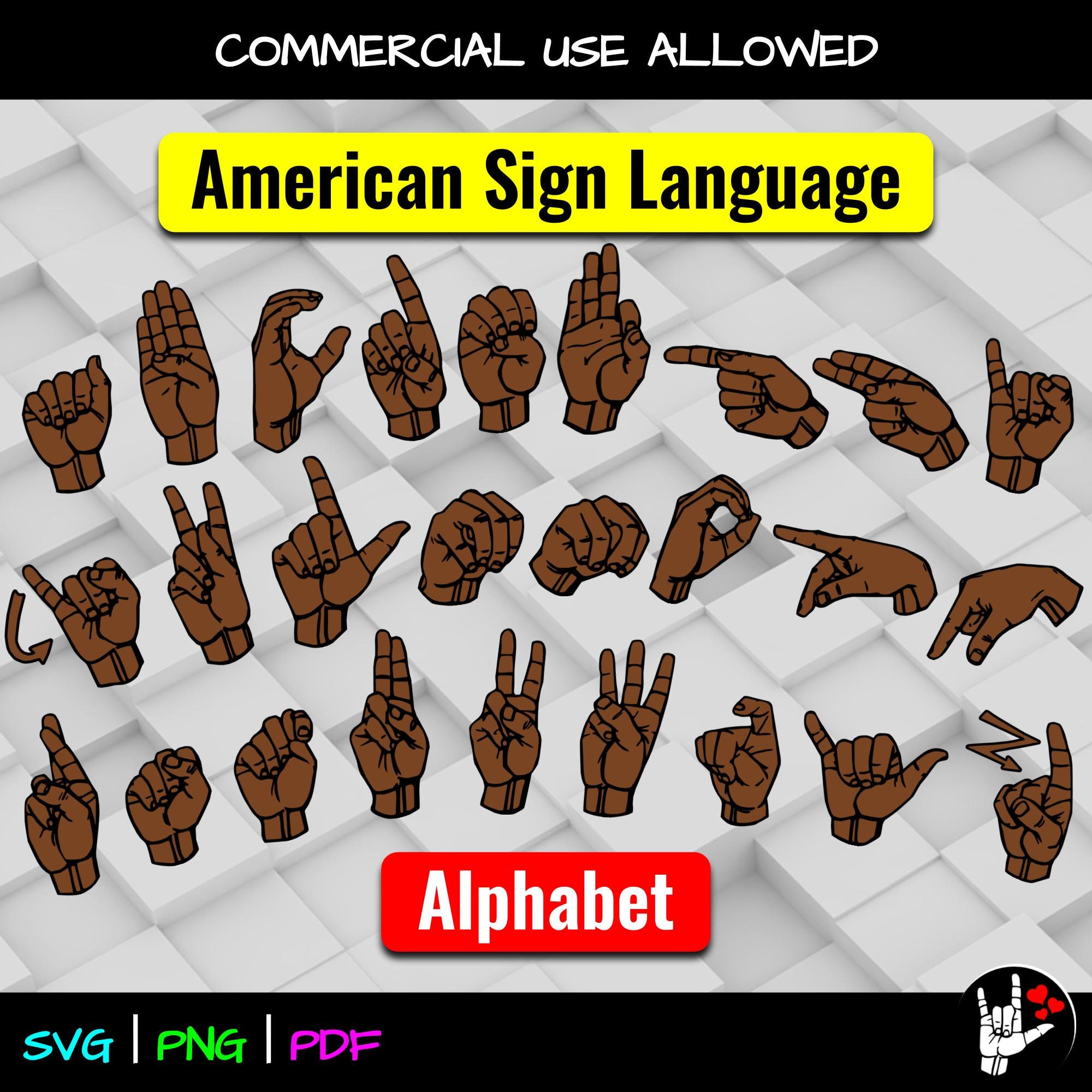ASL SVG Sign Language Alphabet SVG American Sign Language Svg Asl ...