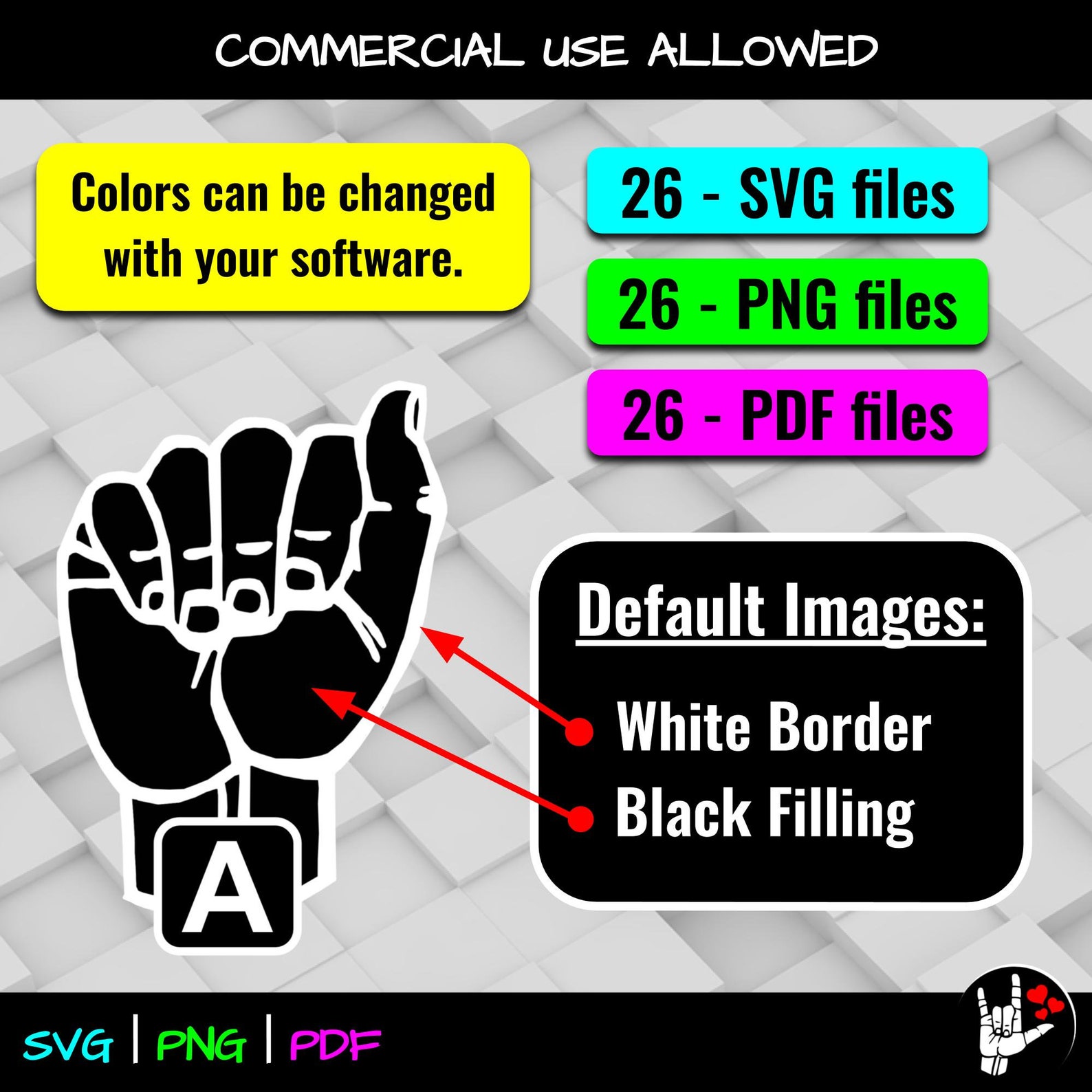 ASL SVG Sign Language Alphabet SVG American Sign Language - Etsy