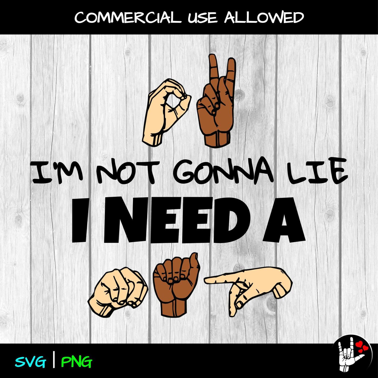 ASL SVG Need A Nap Sign Language SVG Cut Files Printable American Sign ...