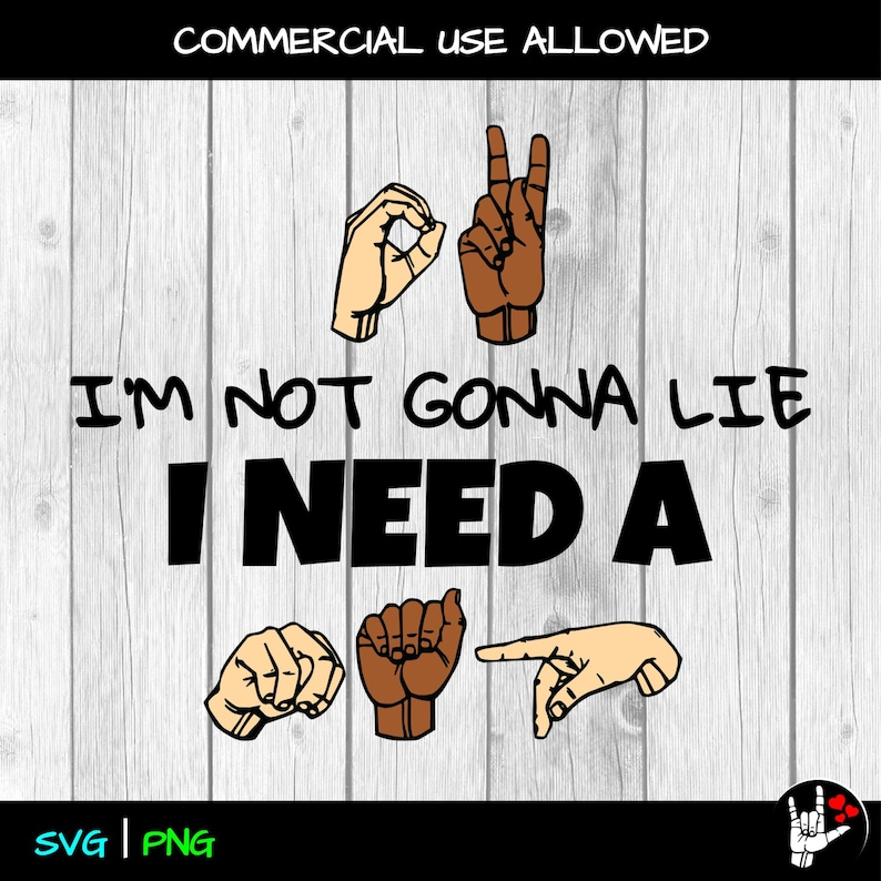 ASL SVG Need A Nap Sign Language SVG Cut Files Printable American Sign ...