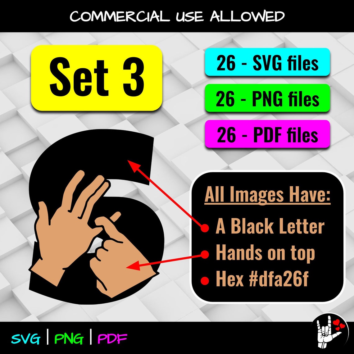 BSL Sign Language Alphabet SVG Bundle BSL Alphabet British | Etsy