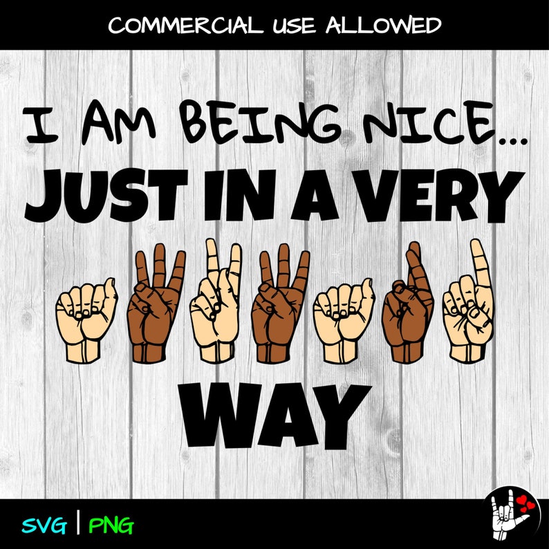 ASL SVG Awkward Way Sign Language SVG Cut Files - Etsy