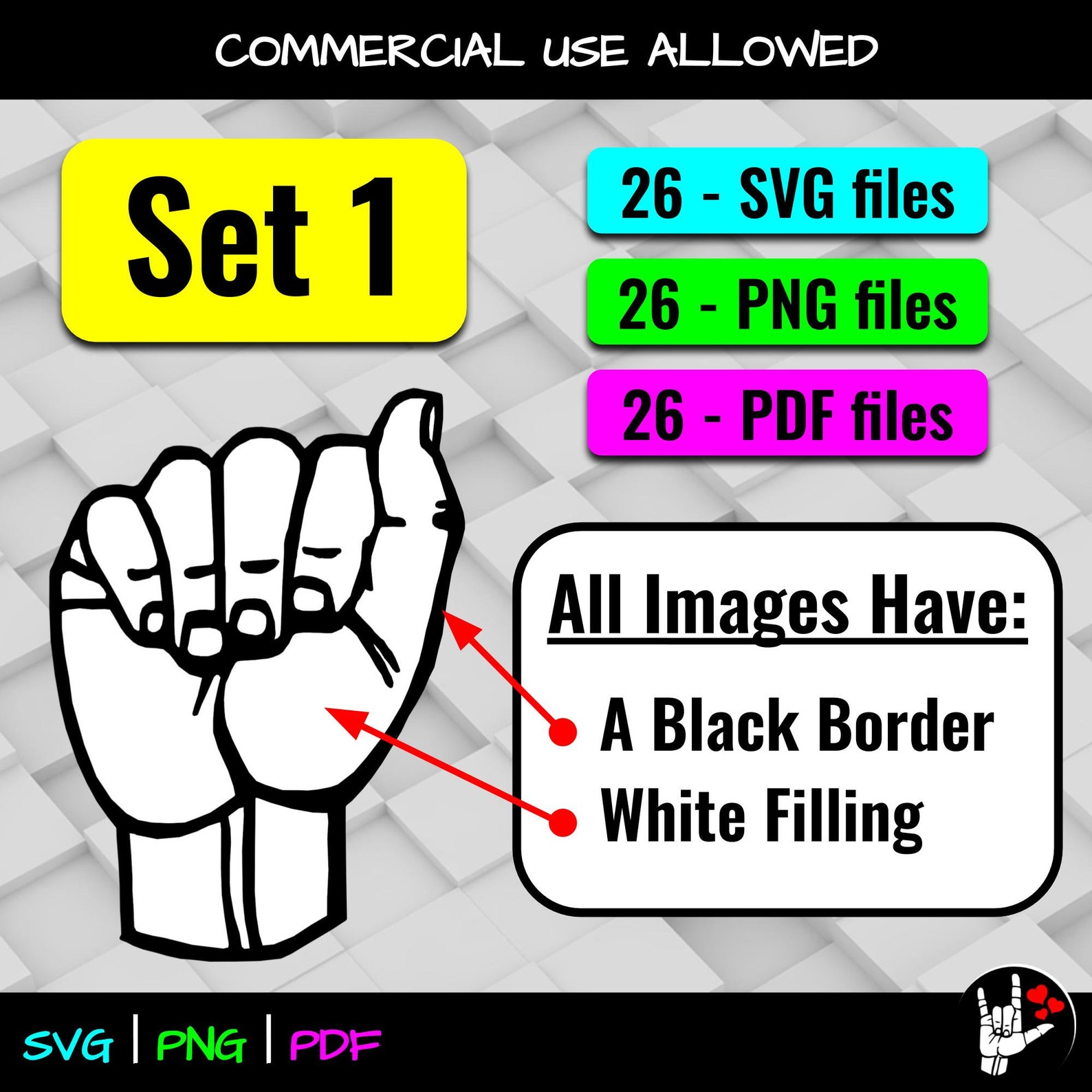 ASL SVG Bundle Sign Language Alphabet ASL Alphabet | Etsy