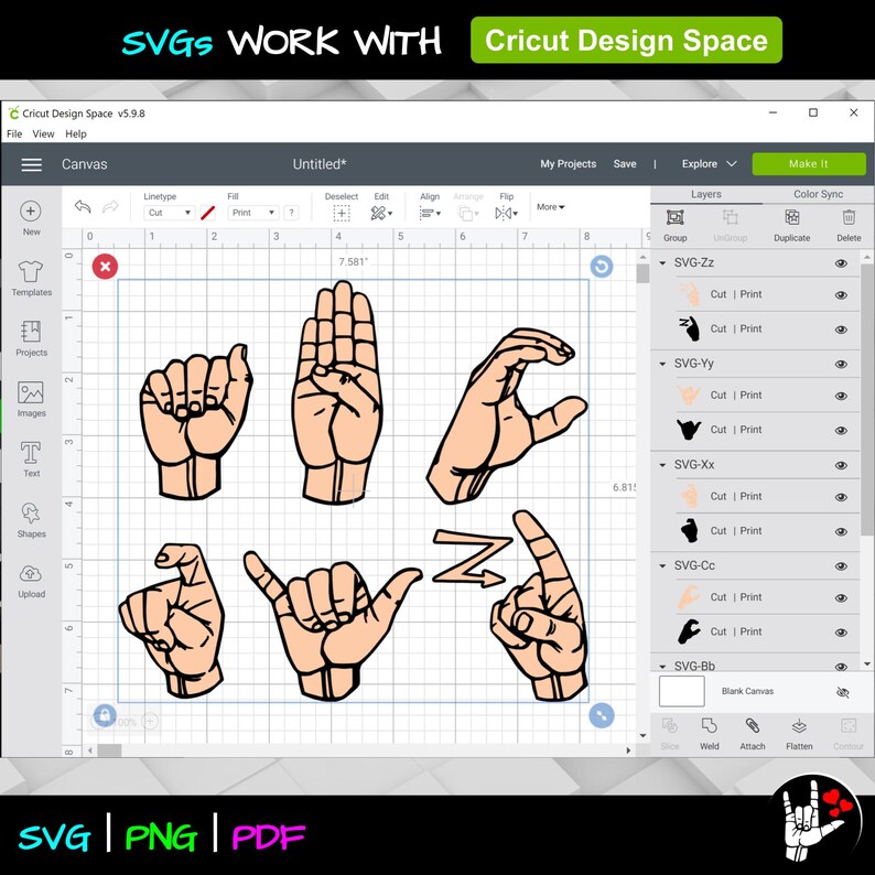 ASL SVG Sign Language Alphabet SVG American Sign Language Svg Asl ...