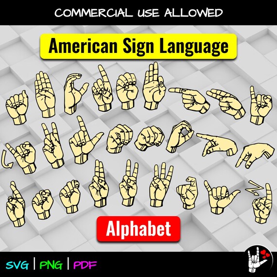 Gebarentaal Alfabet Clipart