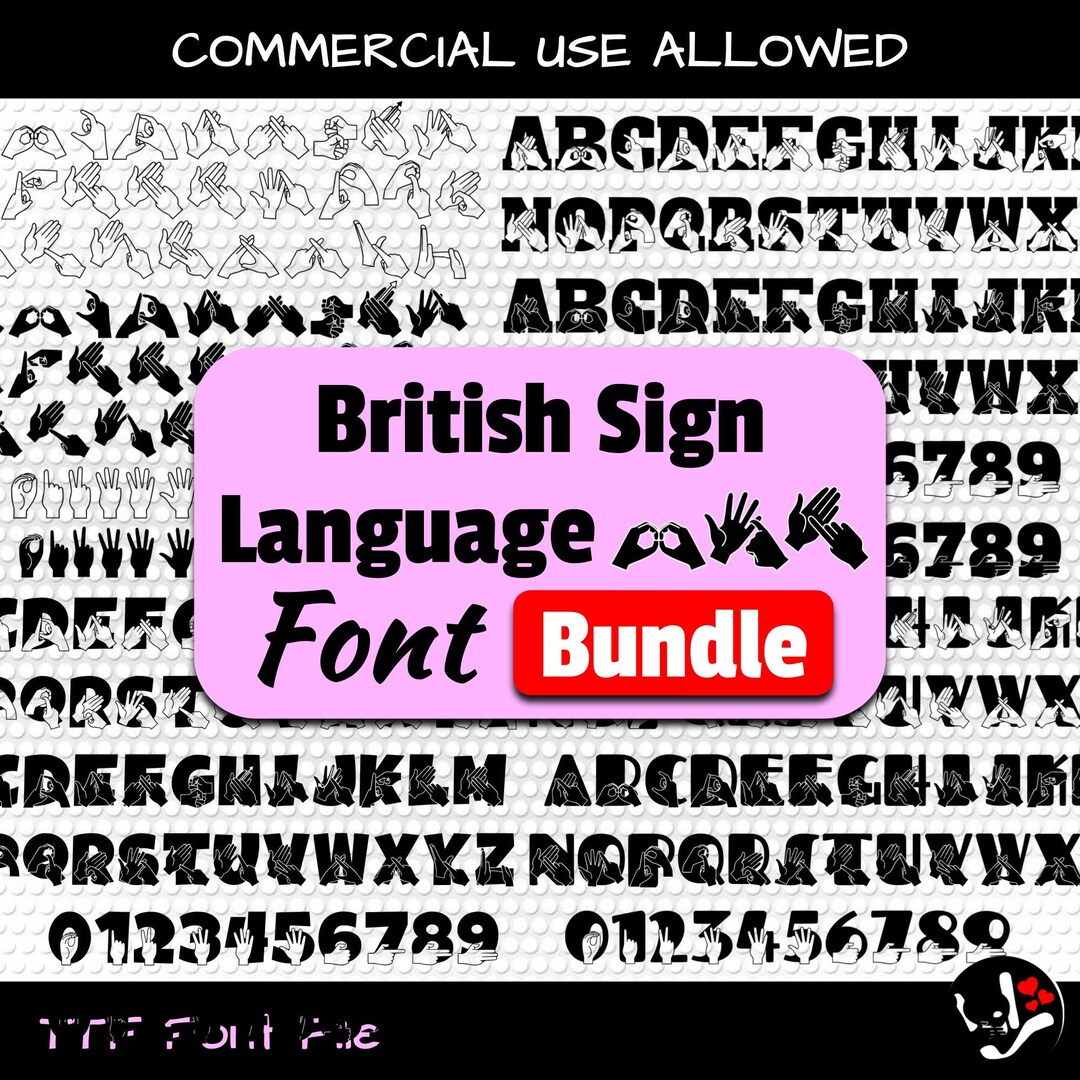 BSL Font TTF Files • Auslan Fonts • Type in British Sign Language ...
