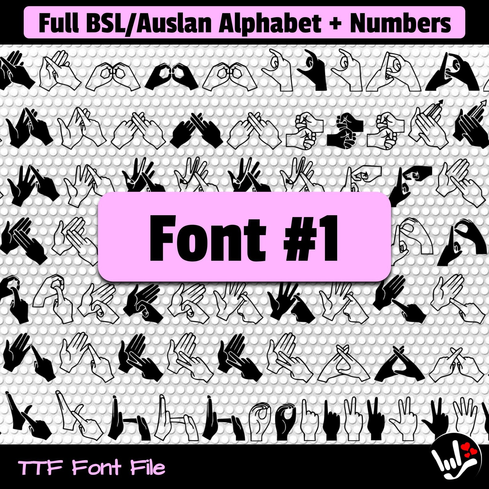 BSL Font TTF Files Auslan Fonts Type in British Sign Language Auslan ...