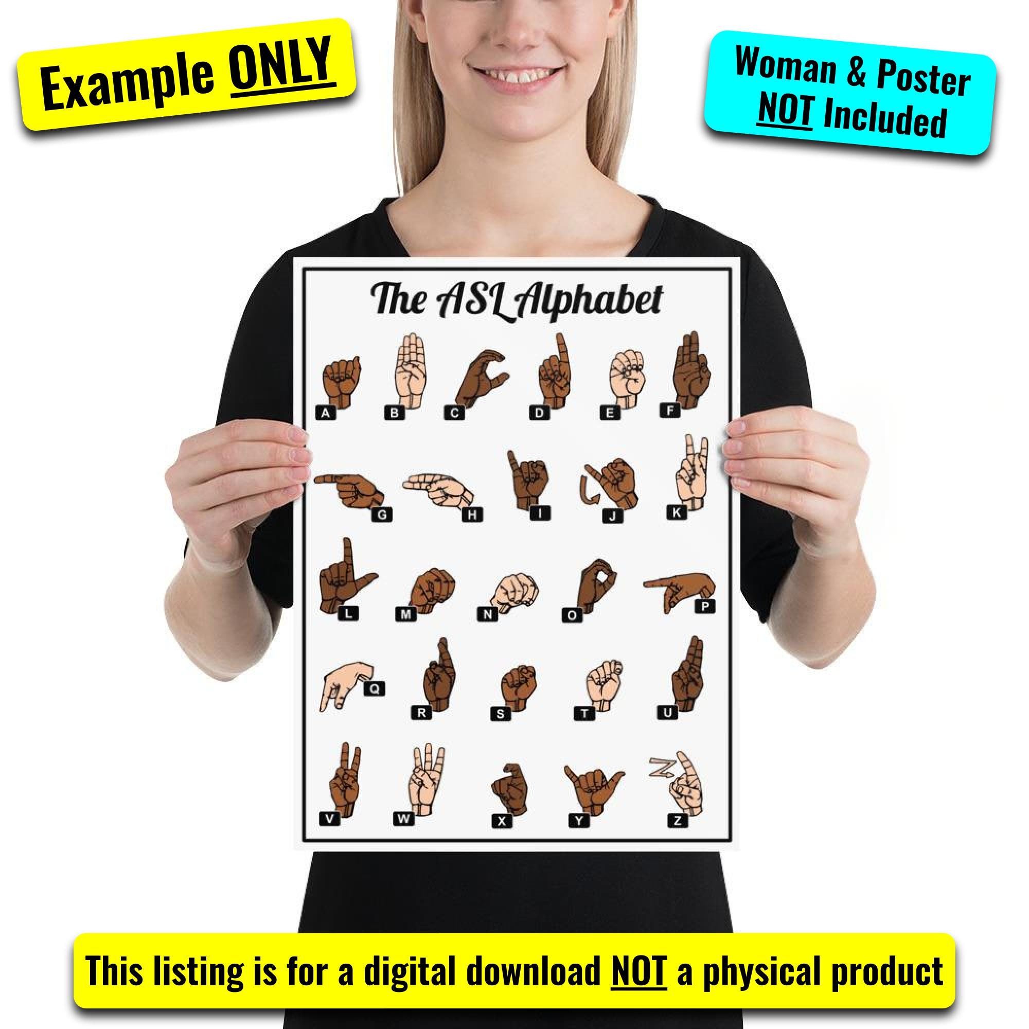 Sign Language Alphabet Chart ASL Abcs Chart Sign Language Abcs ASL ...