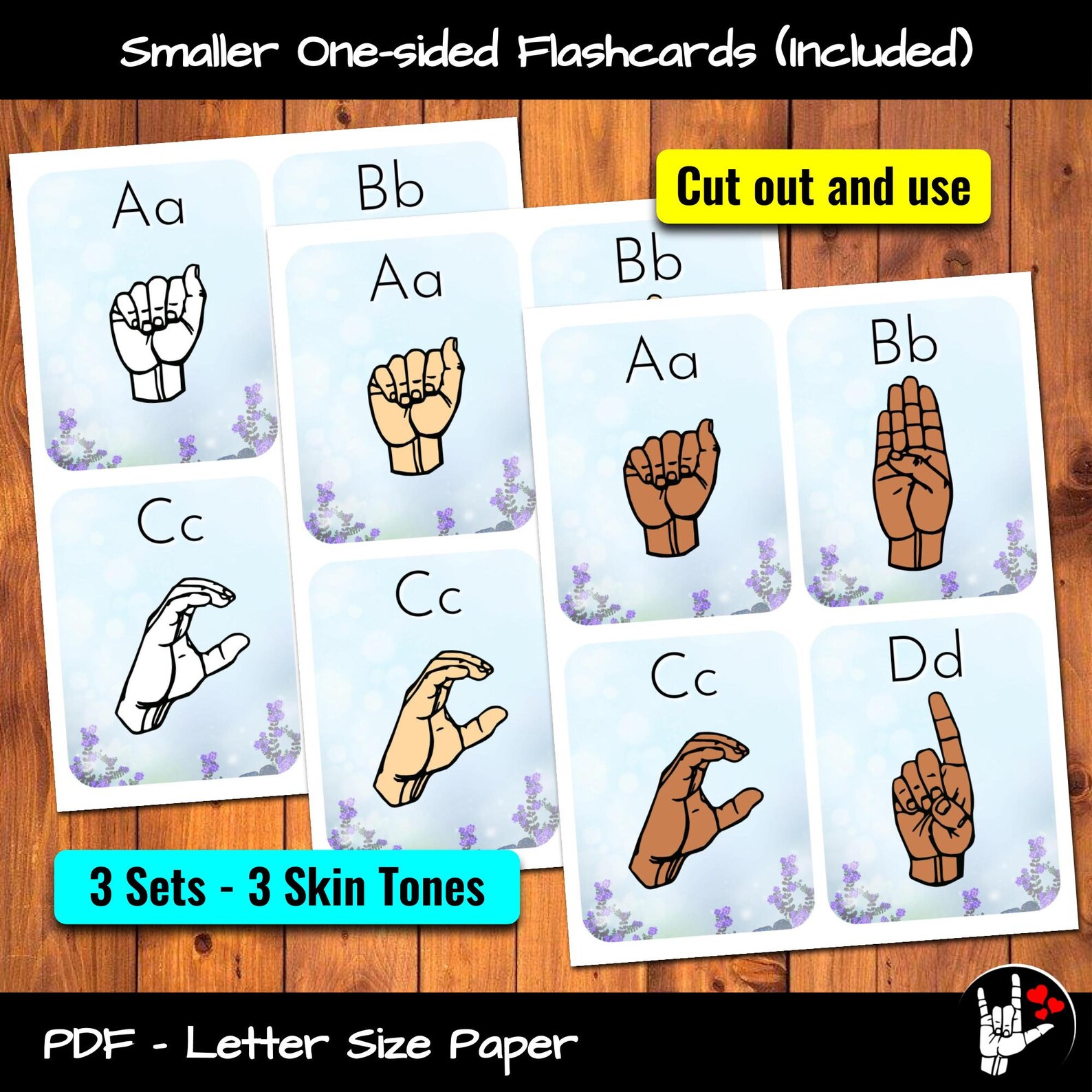 ASL Flashcards Sign Language Bundle ASL ABCs Abc | Etsy