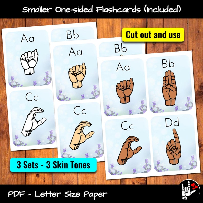 ASL Flashcards Sign Language Bundle ASL Abcs Abc - Etsy