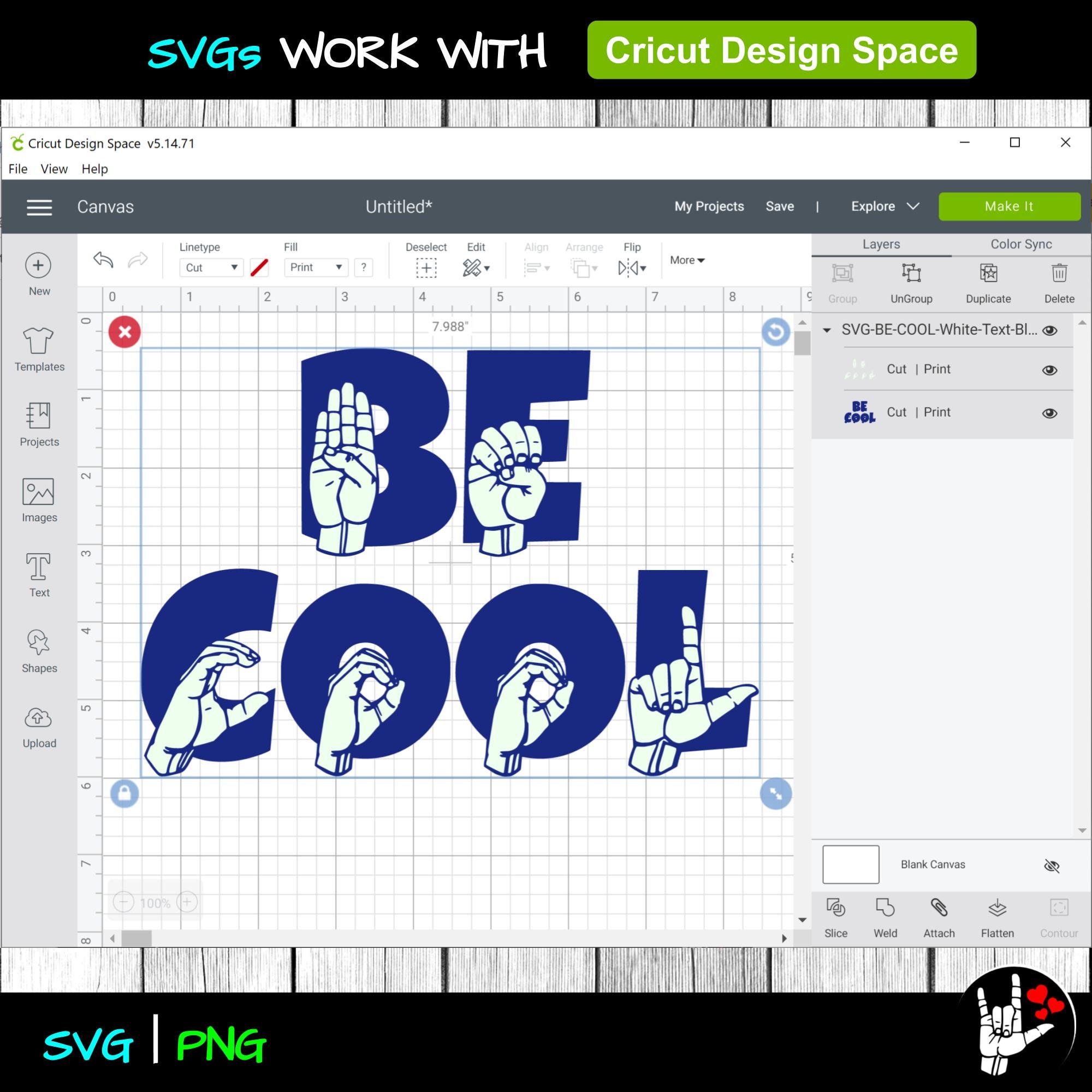 ASL SVG Be Cool Sign Language Svg PNG Asl Png Hand Signs - Etsy