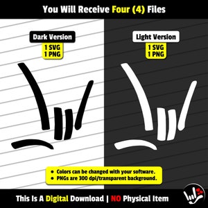 ASL SVG I Love You Ily Signs Black and White Versions Svg Png American ...