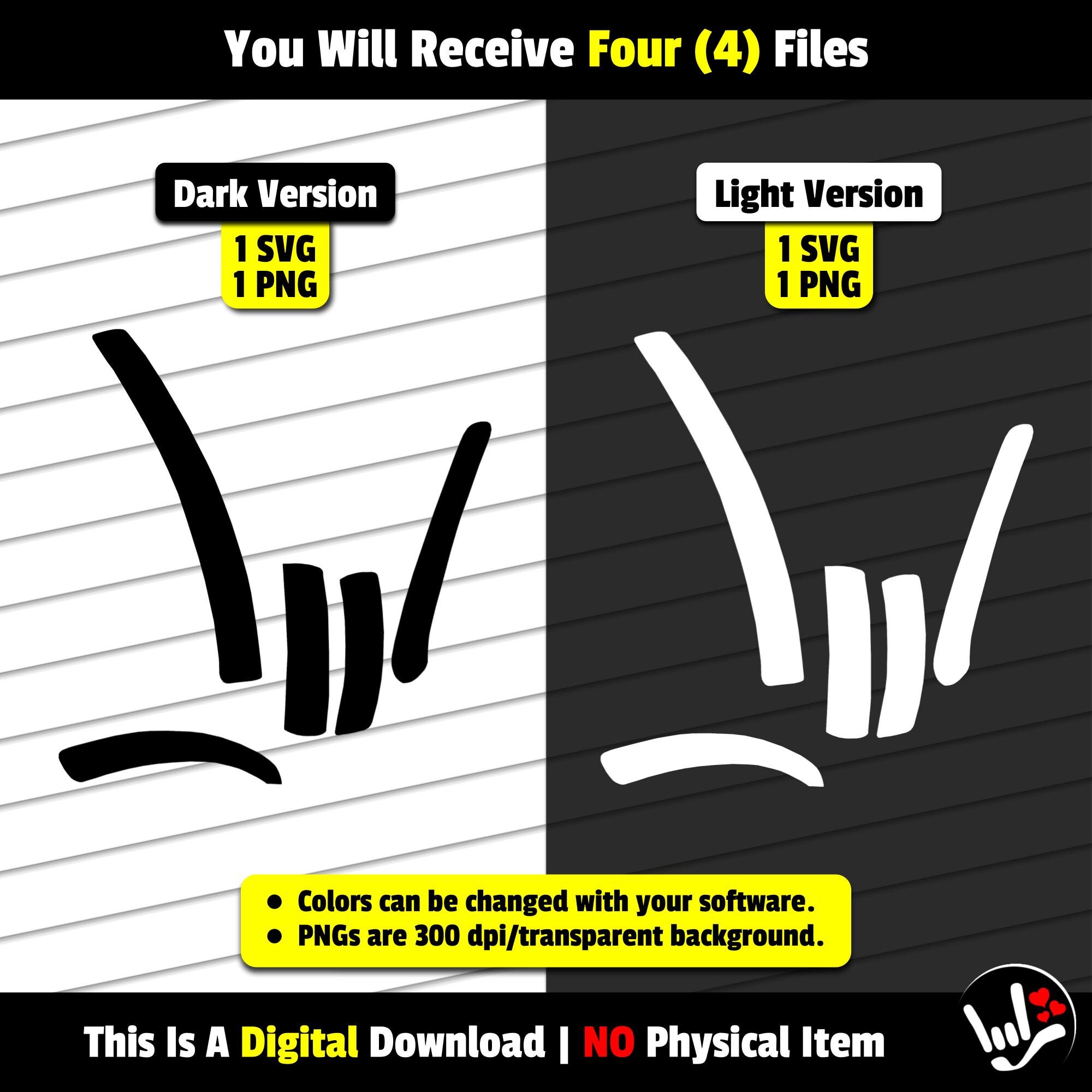 ASL SVG I Love You Ily Signs Black and White Versions Svg - Etsy