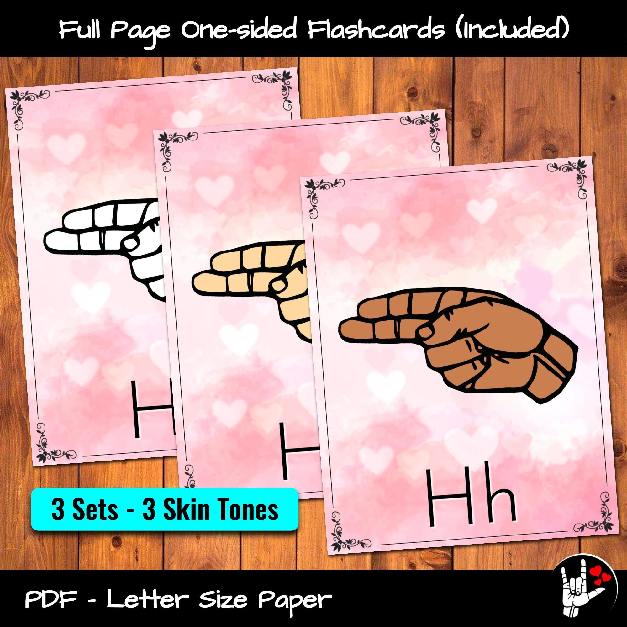 ASL Flashcards Sign Language Bundle ASL Abcs Abc - Etsy