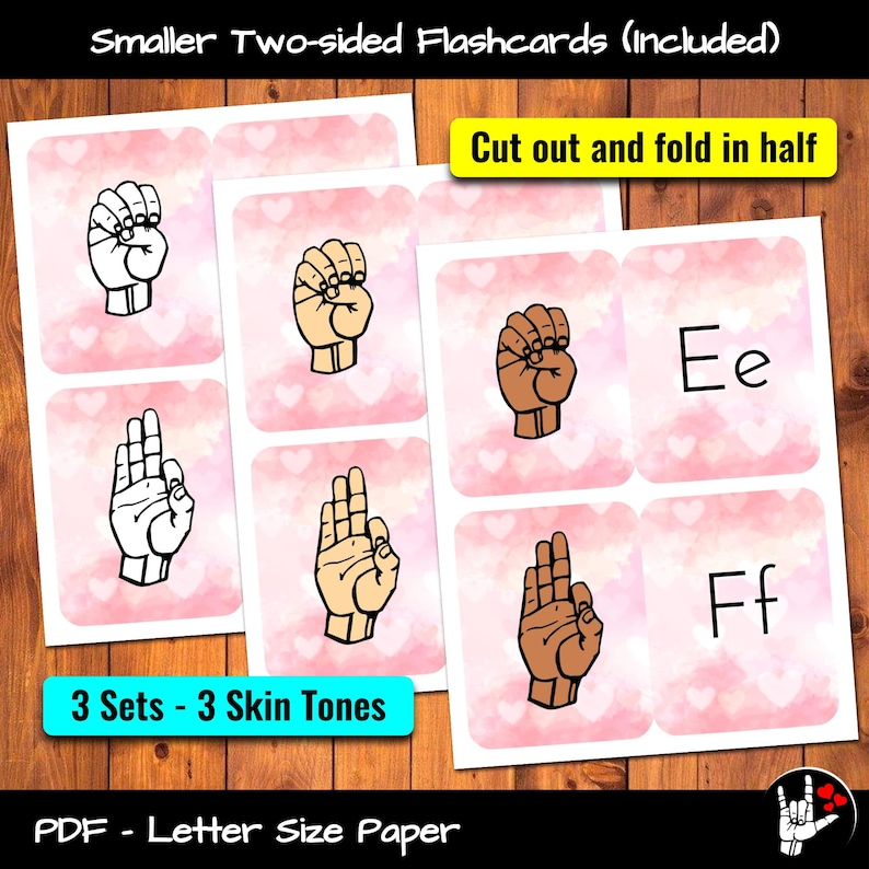 ASL Flashcards Sign Language Bundle ASL Abcs Abc - Etsy