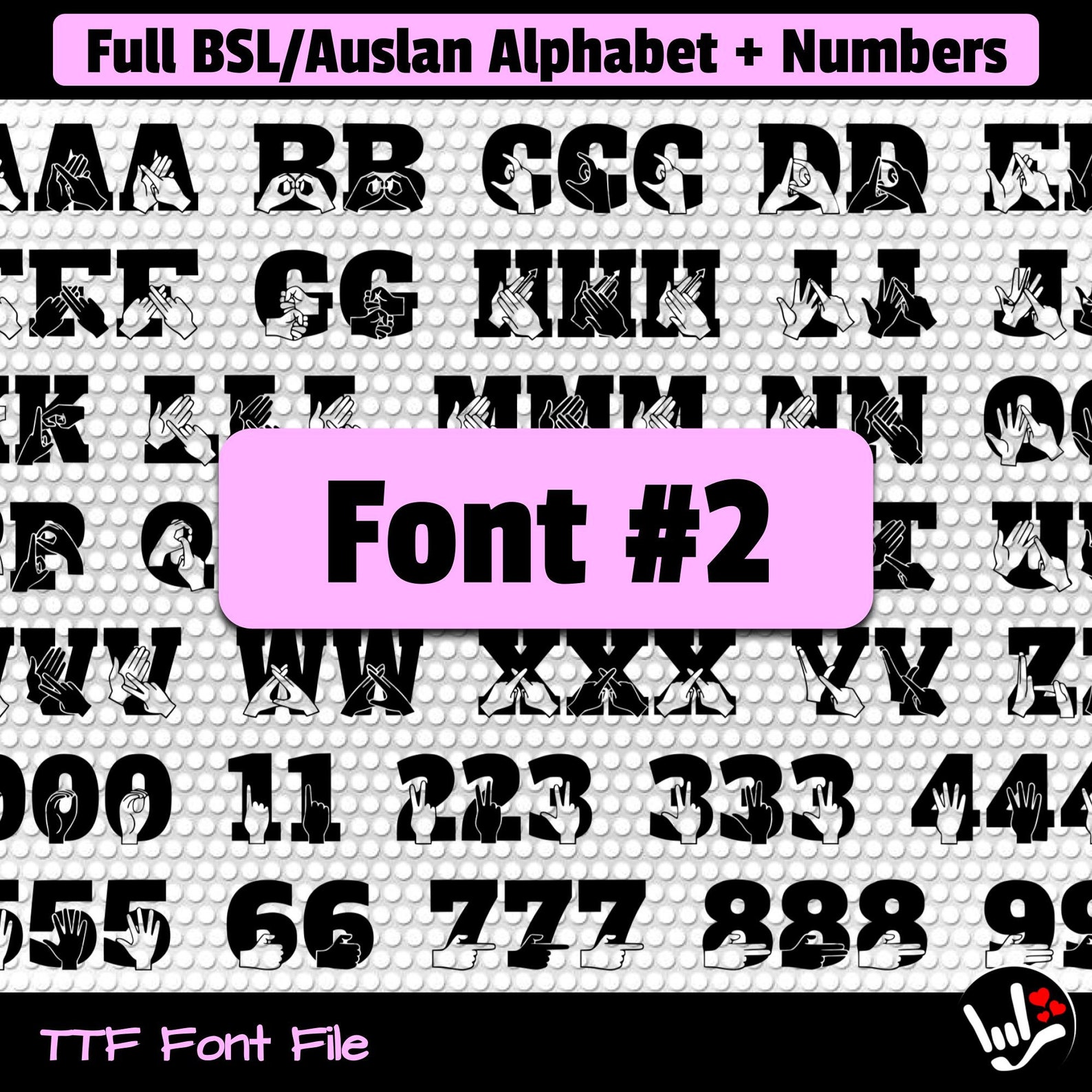 BSL Font TTF Files Auslan Fonts Type in British Sign Language Auslan ...