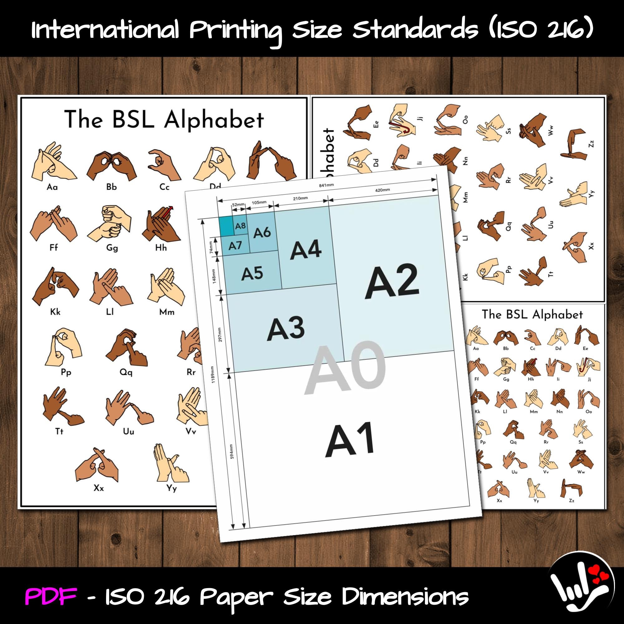 BSL Sign Language Alphabet Charts BSL Abcs Sign Language - Etsy