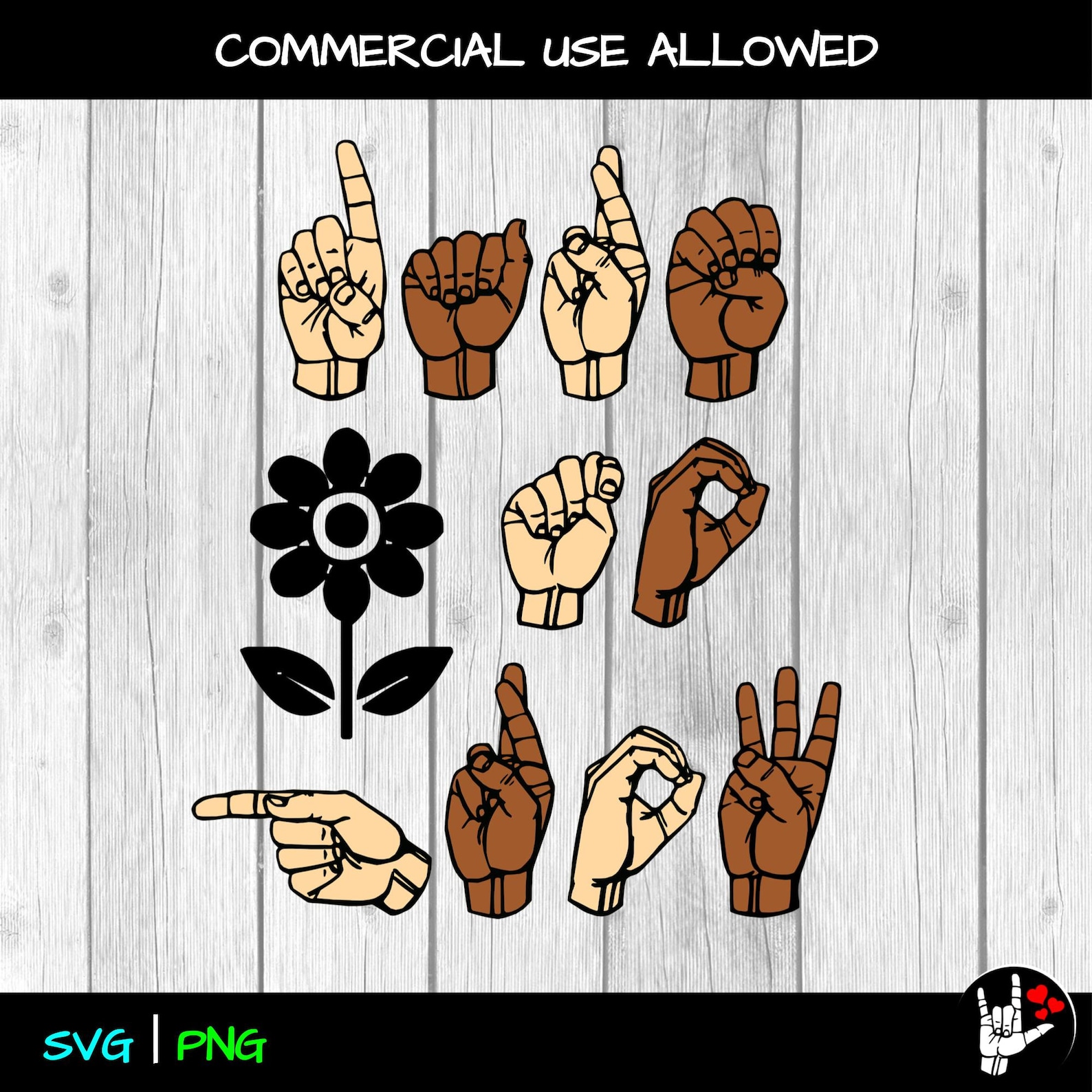 ASL SVG Dare to Grow Sign Language SVG Cut Files Printable American ...
