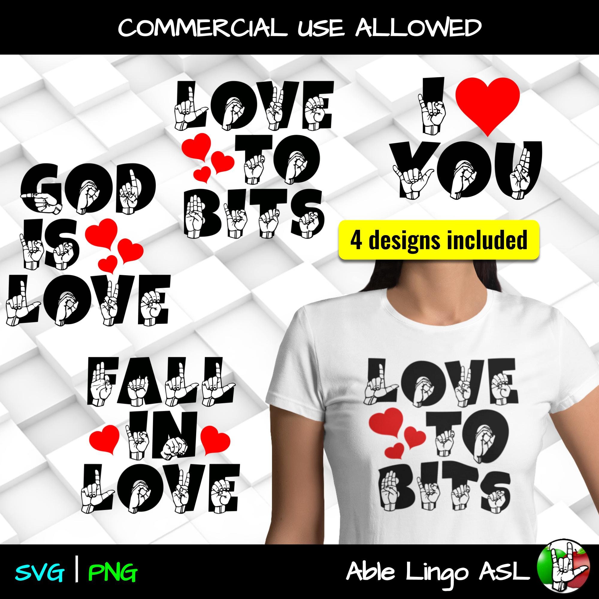 Sign Language SVG Bundle Love Phrases ASL Svg Cut Files Fingerspelling ...