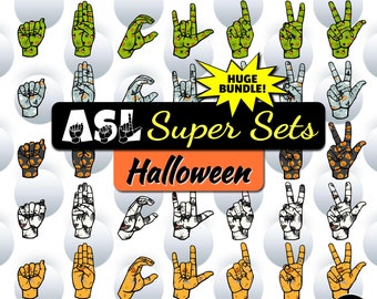 Halloween Sign Language Png - Etsy