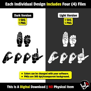 ASL ‘BE’ Messages SVG Bundle • American Sign Language • Svg Png • Cut ...