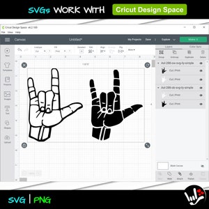 ASL SVG • Sign Language I Love You ILY Black & White • I Love You Svg ...