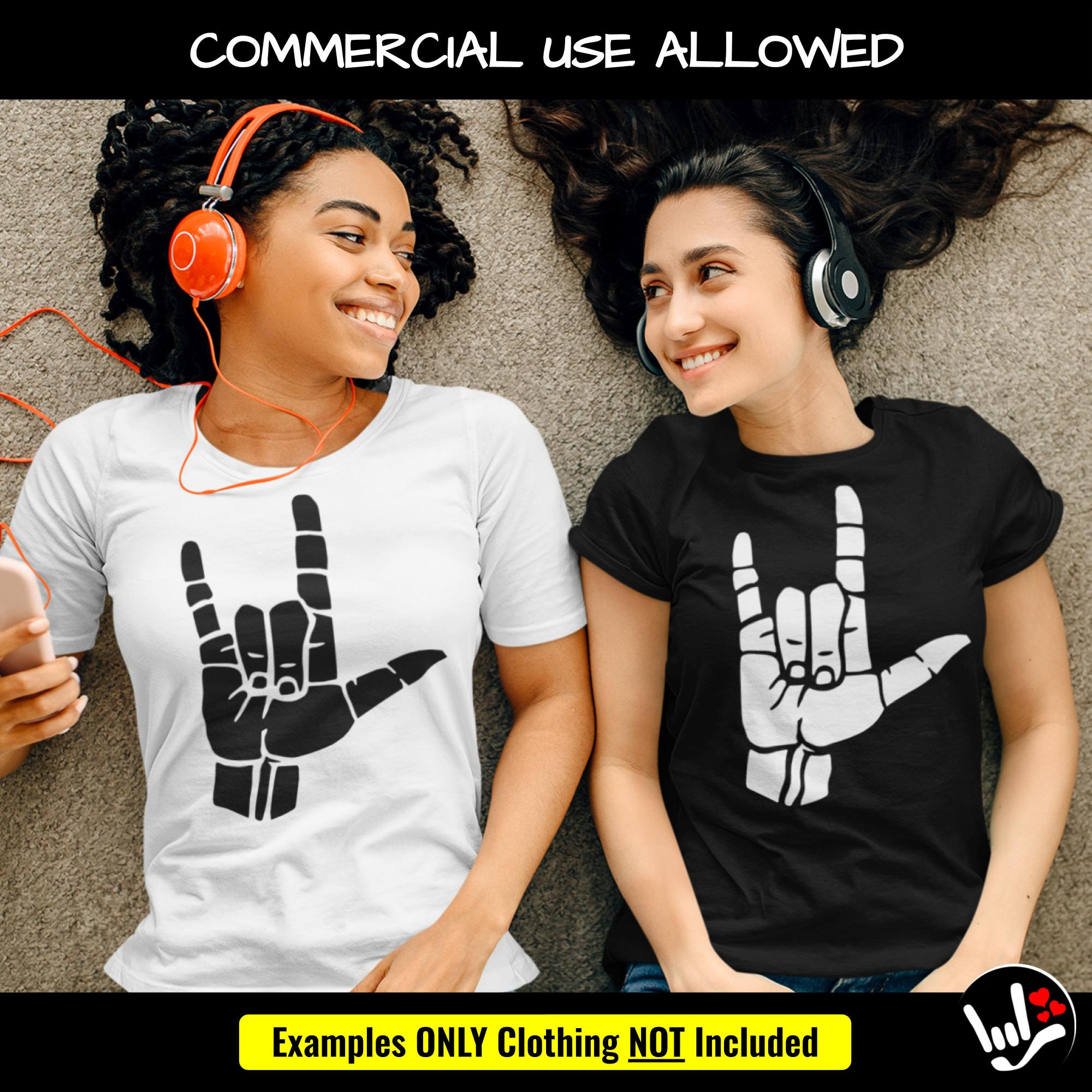 ASL SVG Sign Language I Love You ILY Black & White I Love - Etsy