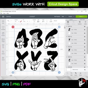 ASL SVG Sign Language Alphabet SVG American Sign Language - Etsy