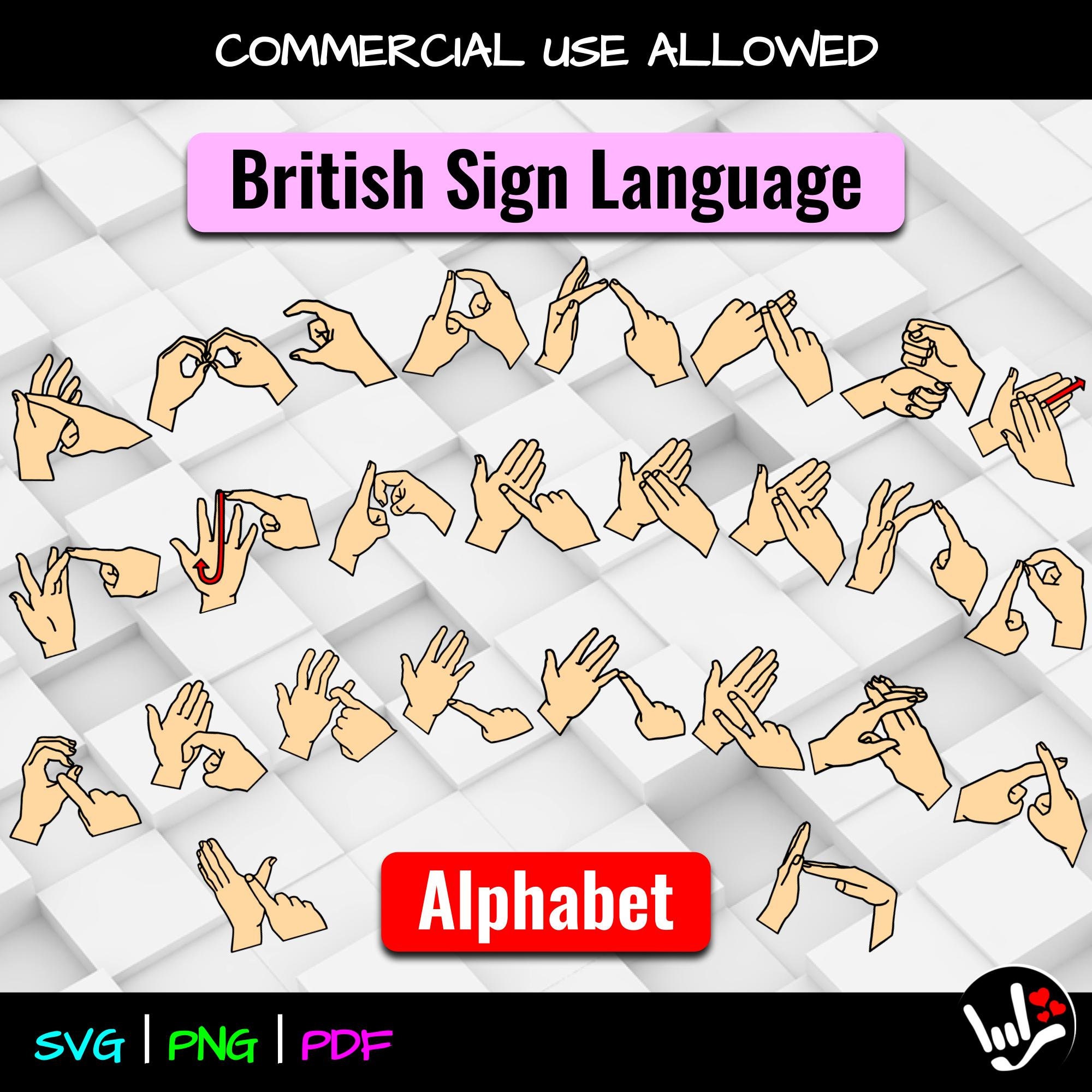 BSL Alphabet Sign Language Alphabet SVG British Sign Language Svg Bsl ...