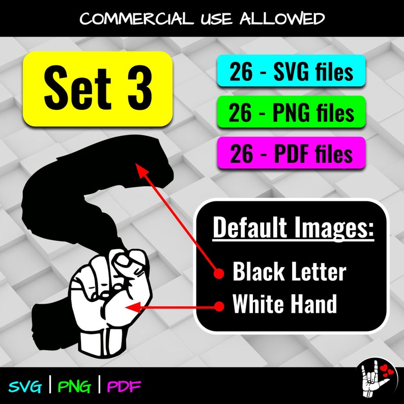 ASL SVG Bundle Sign Language Alphabet ASL Alphabet - Etsy